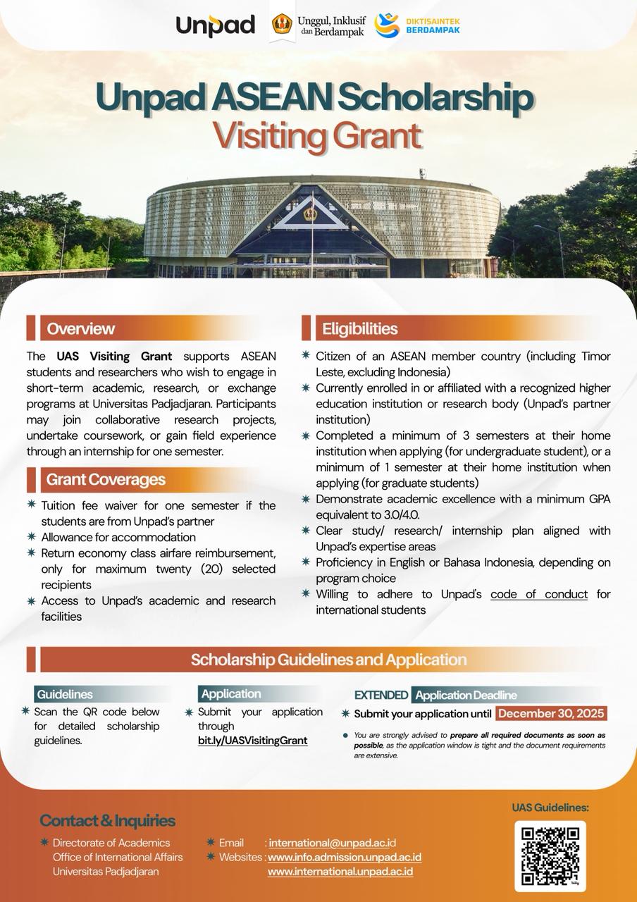 Program Pendanaan Internasional Unpad 2025: UAS, GLOW, dan Visiting ...